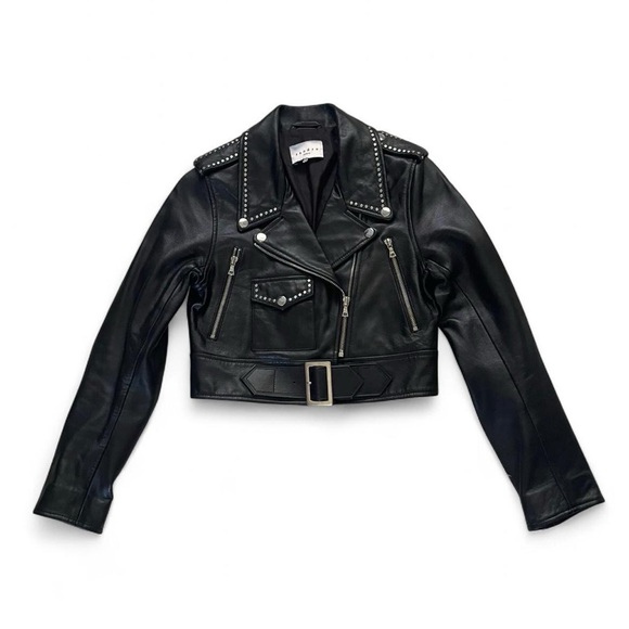 Sandro | Jackets & Coats | Sandro Cropped Biker Jacket | Poshmark